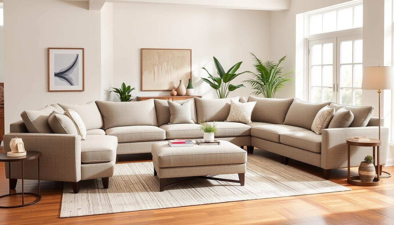 Cozy Up With A Thomasville Modular Sectional And Ottoman